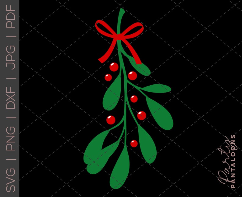 Mistletoe SVG, Christmas Mistletoe Svg, Winter Svg, Christmas Clip Art ...