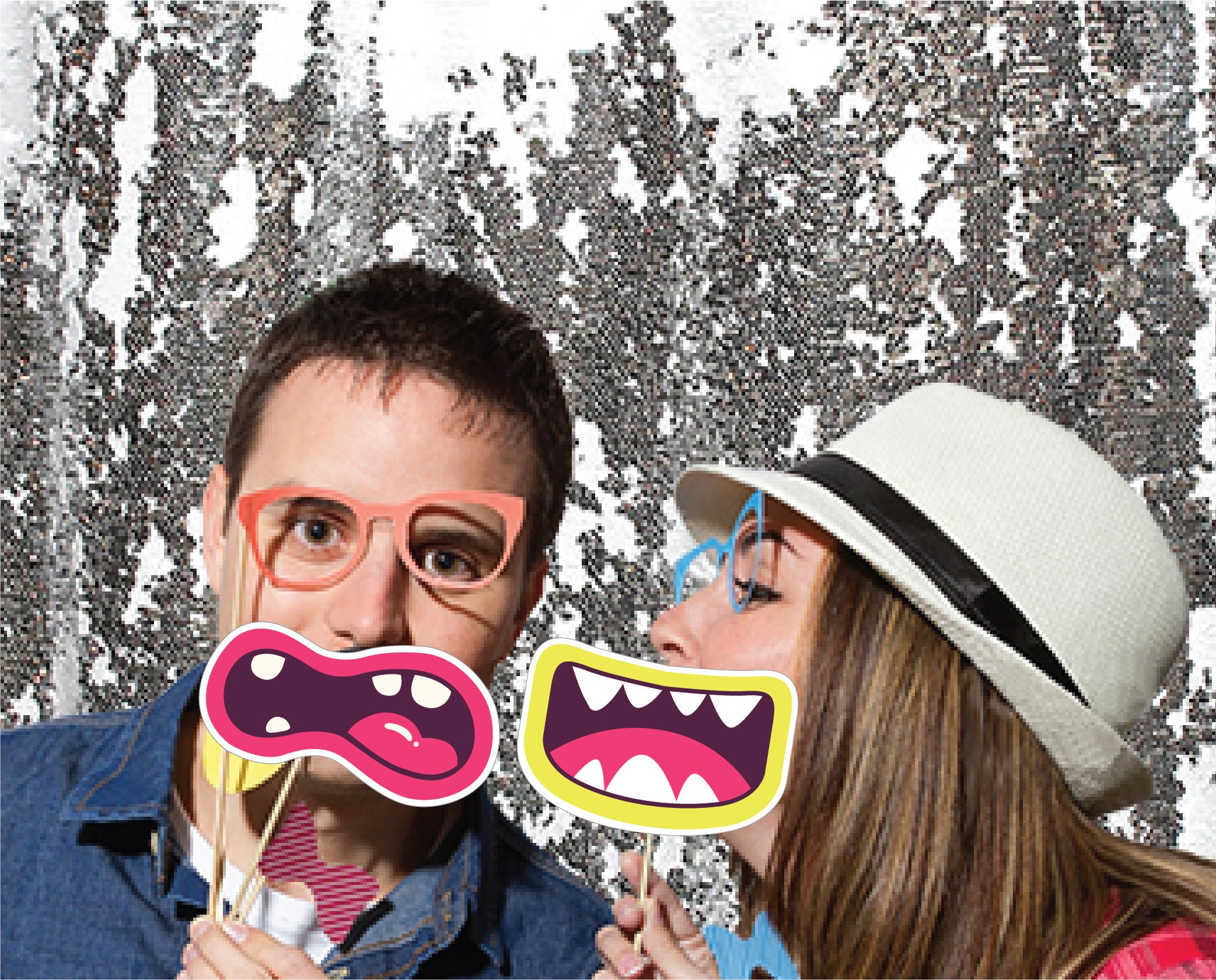 Cute Monster Mouths Photo Booth Props, Photo Booth, Instant Download ...