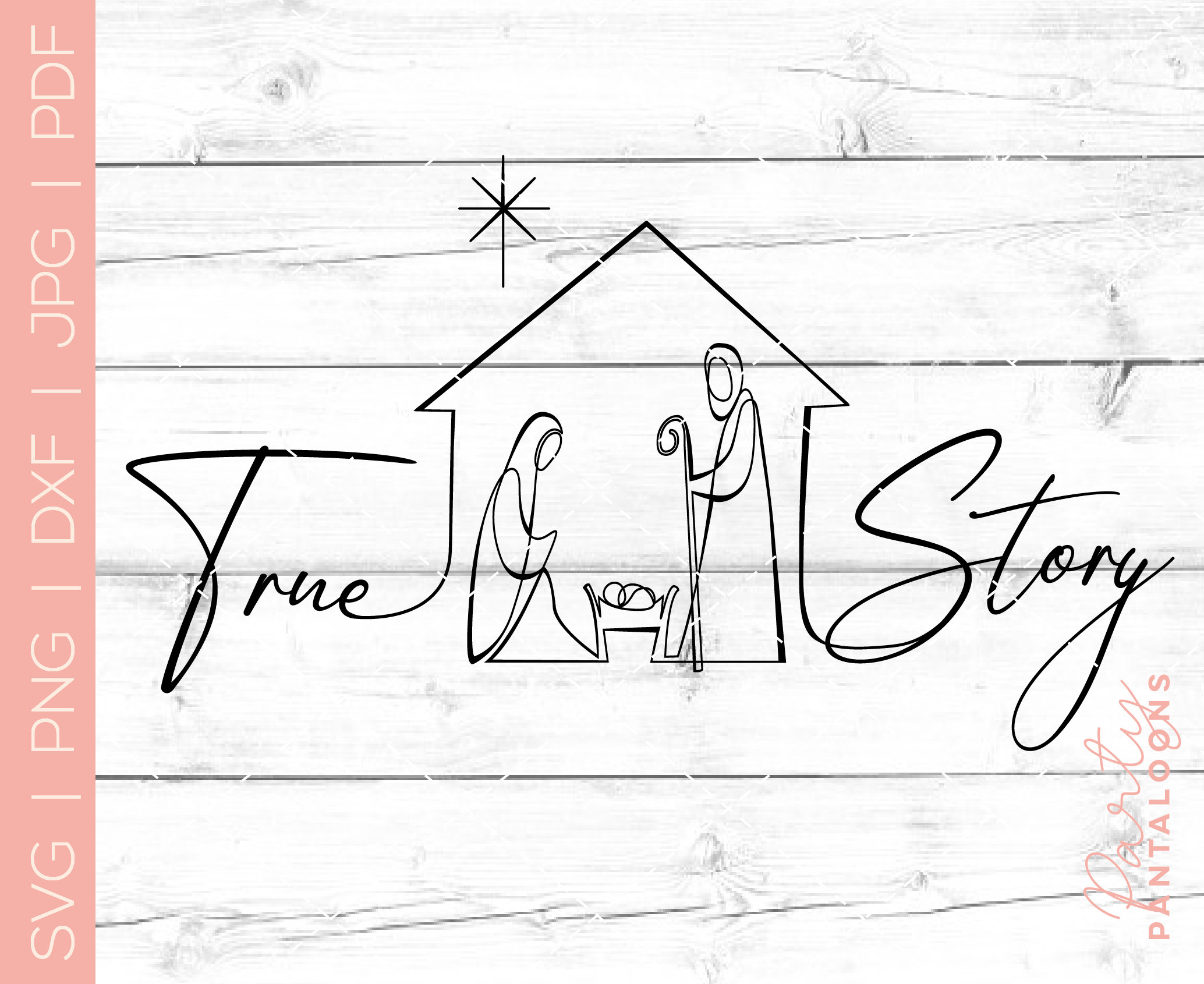 Nativity Scene Svg True Story SVG PNG PDF True Story - Etsy