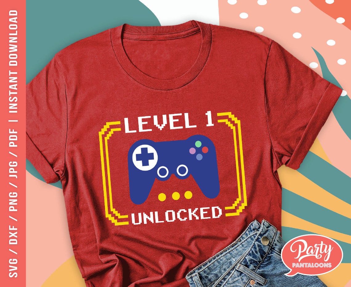 Level Unlocked SVG. Video Game Remote Control SVG for Kids | Etsy