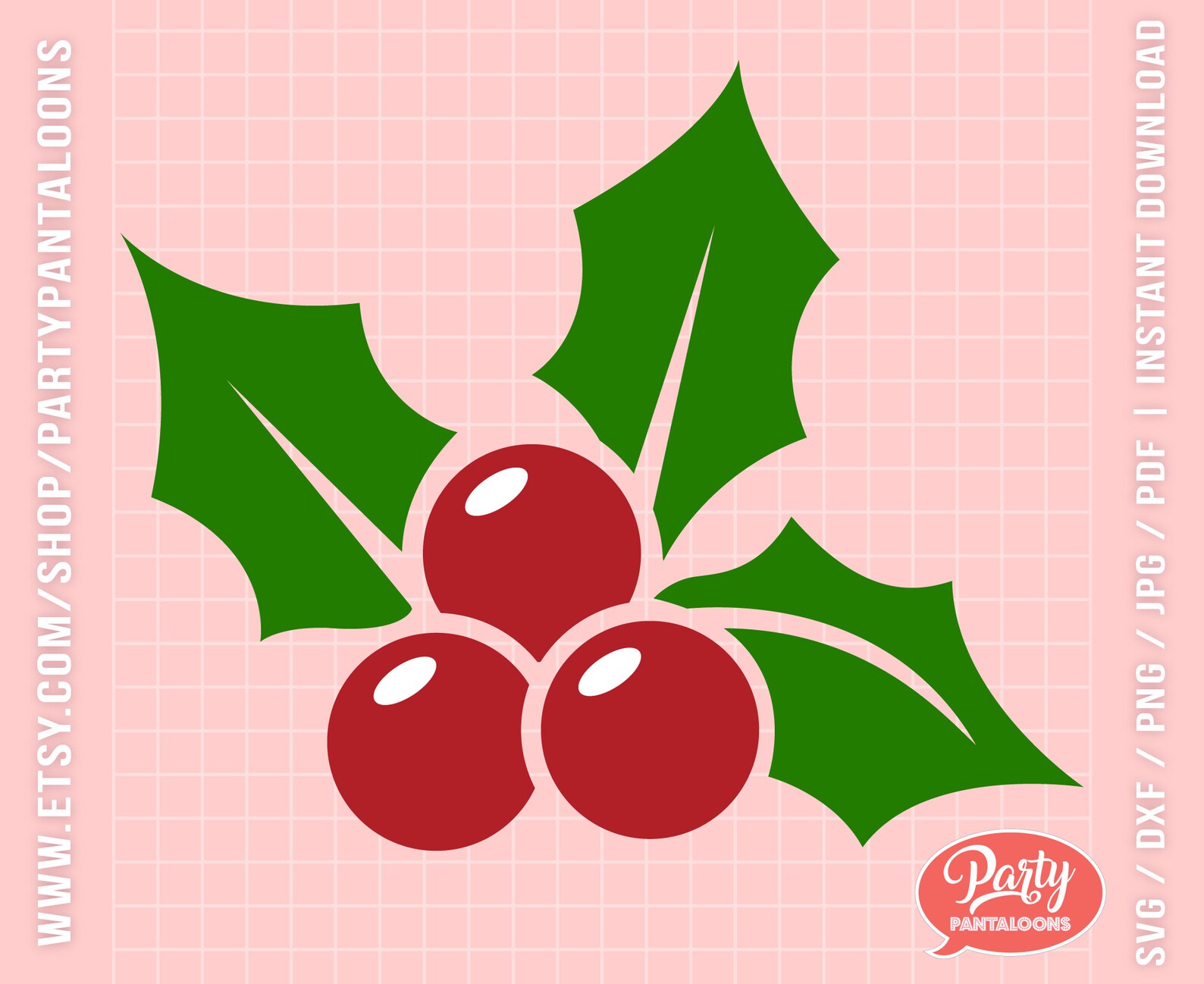 Holly SVG Christmas Holly Svg Winter Svg Christmas Clip - Etsy