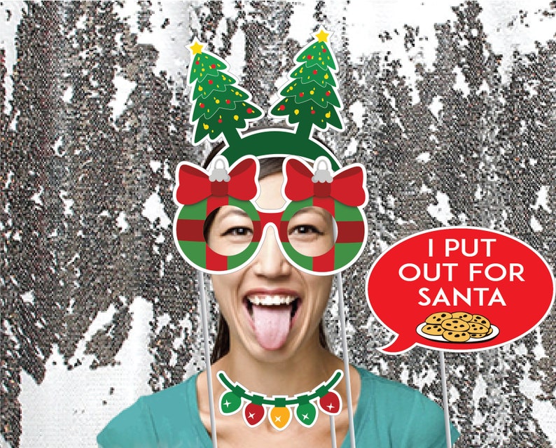 Funny Christmas Photo Booth Props. Christmas Day Family Fun With Unique ...