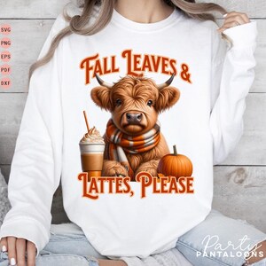 Highland Cow, Highland Cow Png, Pumpkin Spice Png, Highland Cow Shirt ...
