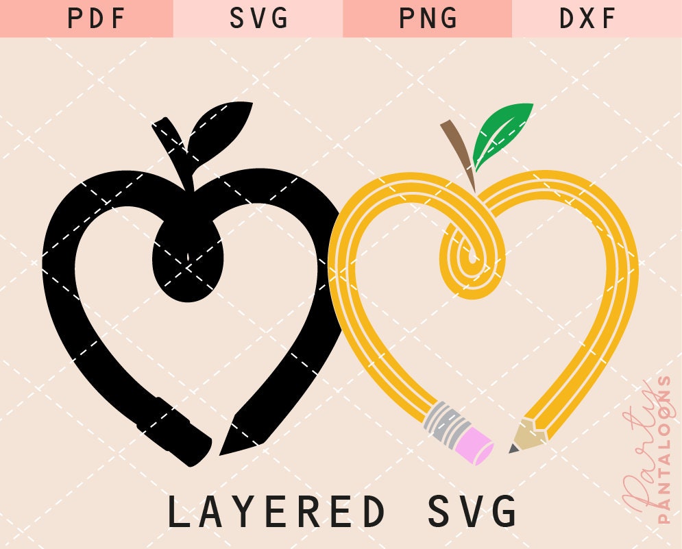 Apple Pencil, Pencil Svg, Apple Svg, Teacher Apple Svg, Back to School ...
