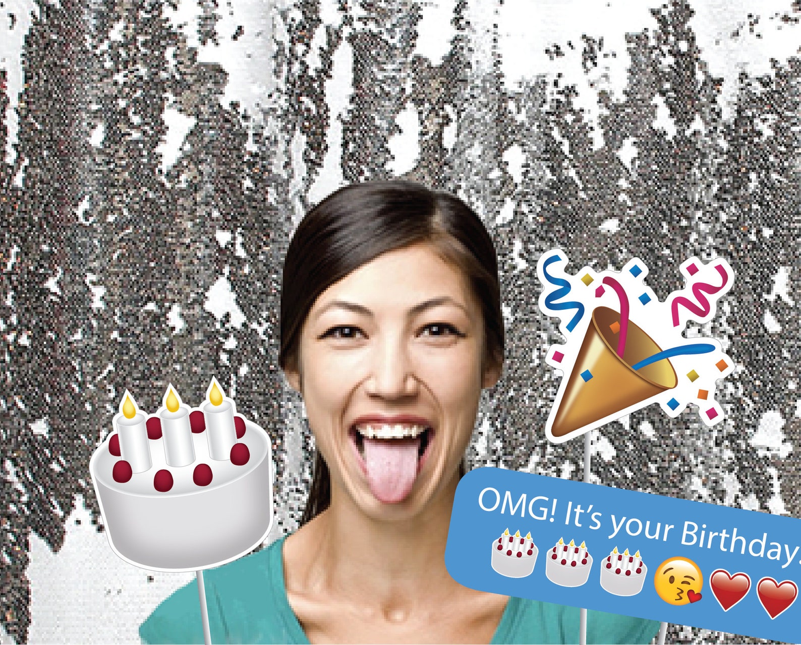 Emoji Photo Booth Props, Instant Download, Emoji Themed Birthday Party ...