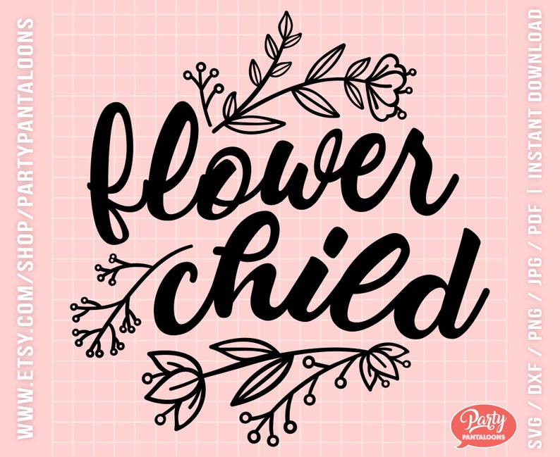 Flower child SVG. Flower child design for home decor poster | Etsy