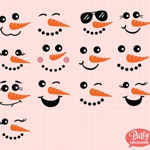 Snowmen Faces Svg, Snowman Svg, Snowmen Svg, Snowman Clipart, Snowman ...