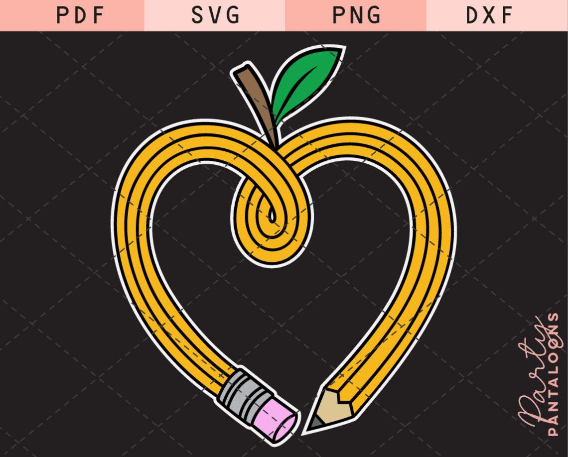 Apple Pencil, Pencil Svg, Apple Svg, Teacher Apple Svg, Back to School ...