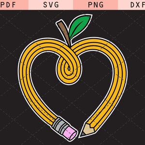 Apple Pencil, Pencil Svg, Apple Svg, Teacher Apple Svg, Back to School ...