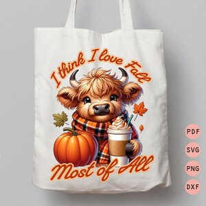 Highland Cow, Highland Cow Png, Pumpkin Spice Png, Highland Cow Shirt ...