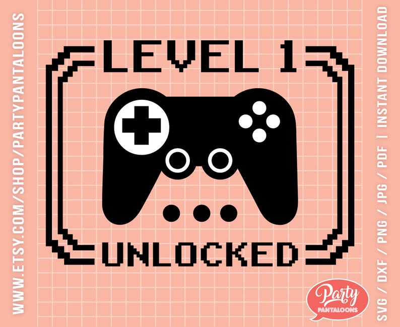 Level Unlocked SVG. Video Game Remote Control SVG for Kids | Etsy
