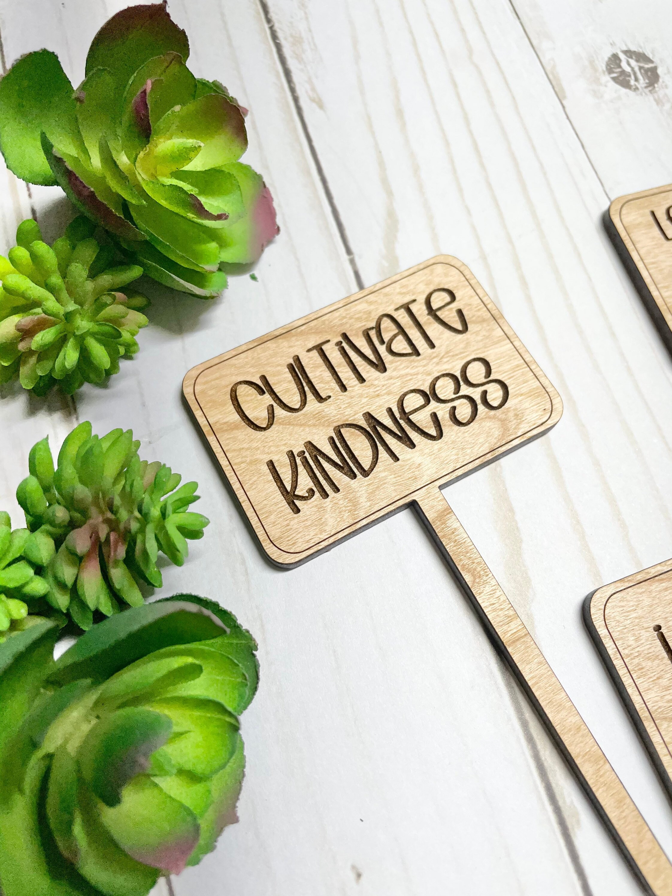 Motivational Plant Signs Plant Markers Plant Gift Boho | Etsy