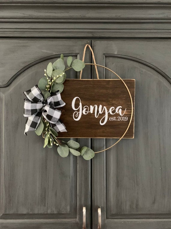 Home Décor Wreaths & Door Hangers Personalized Door Hanger Home ...