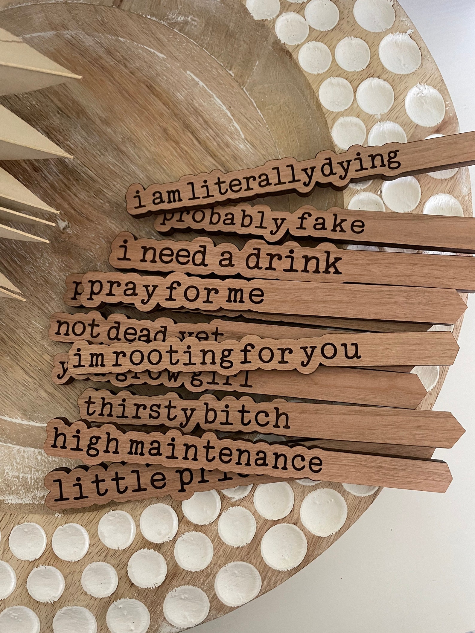 Punny Plant Signs Plant Markers Plant Gift Boho Decor - Etsy