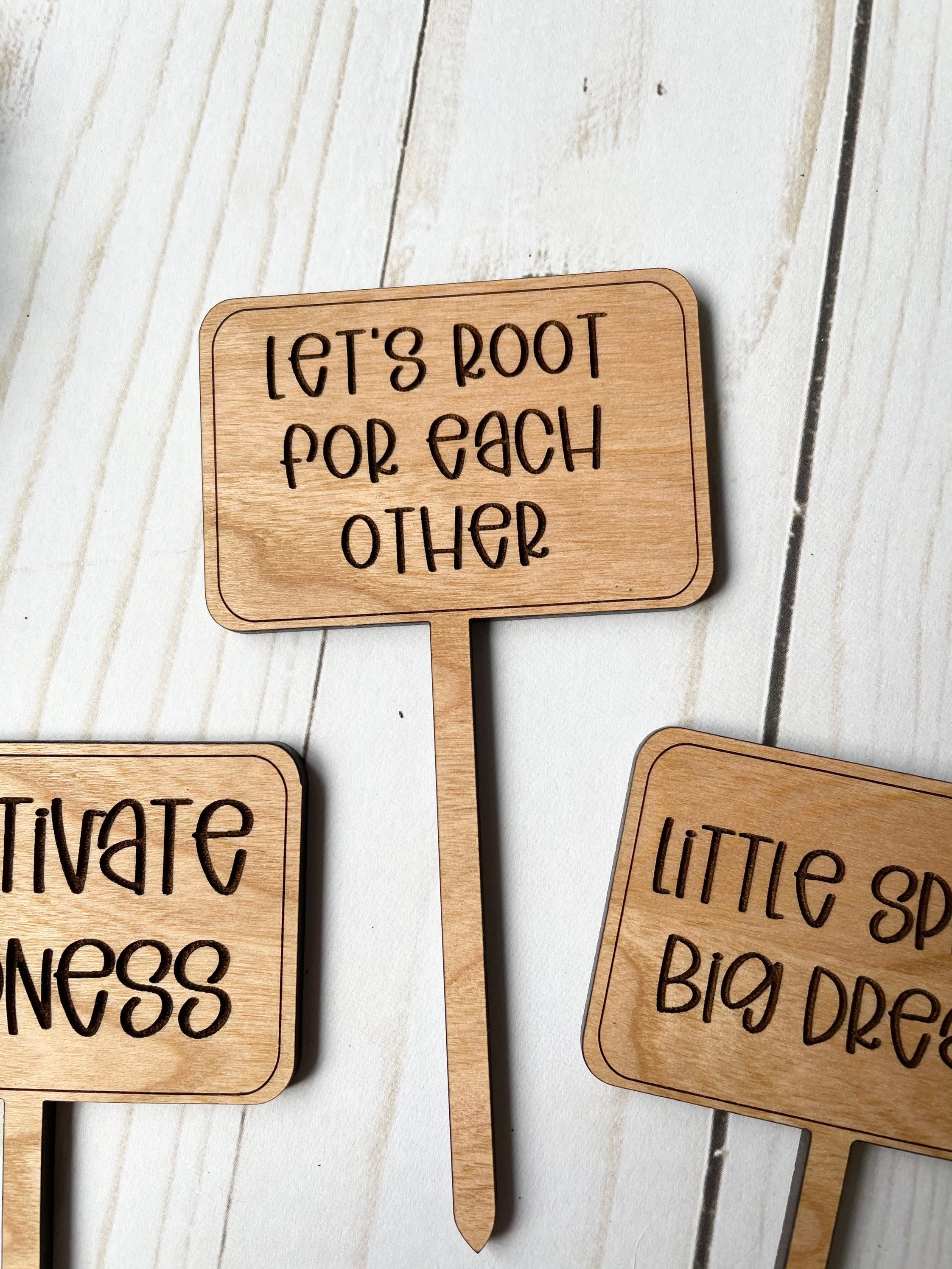 Motivational Plant Signs Plant Markers Plant Gift Boho | Etsy