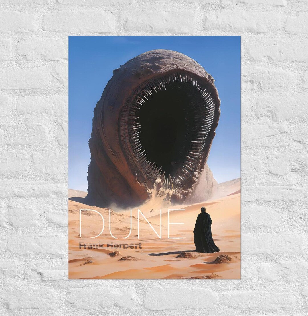 Dune Sandworm Poster, Dune Movie Poster, Frank Herbert Print, Wall Art ...