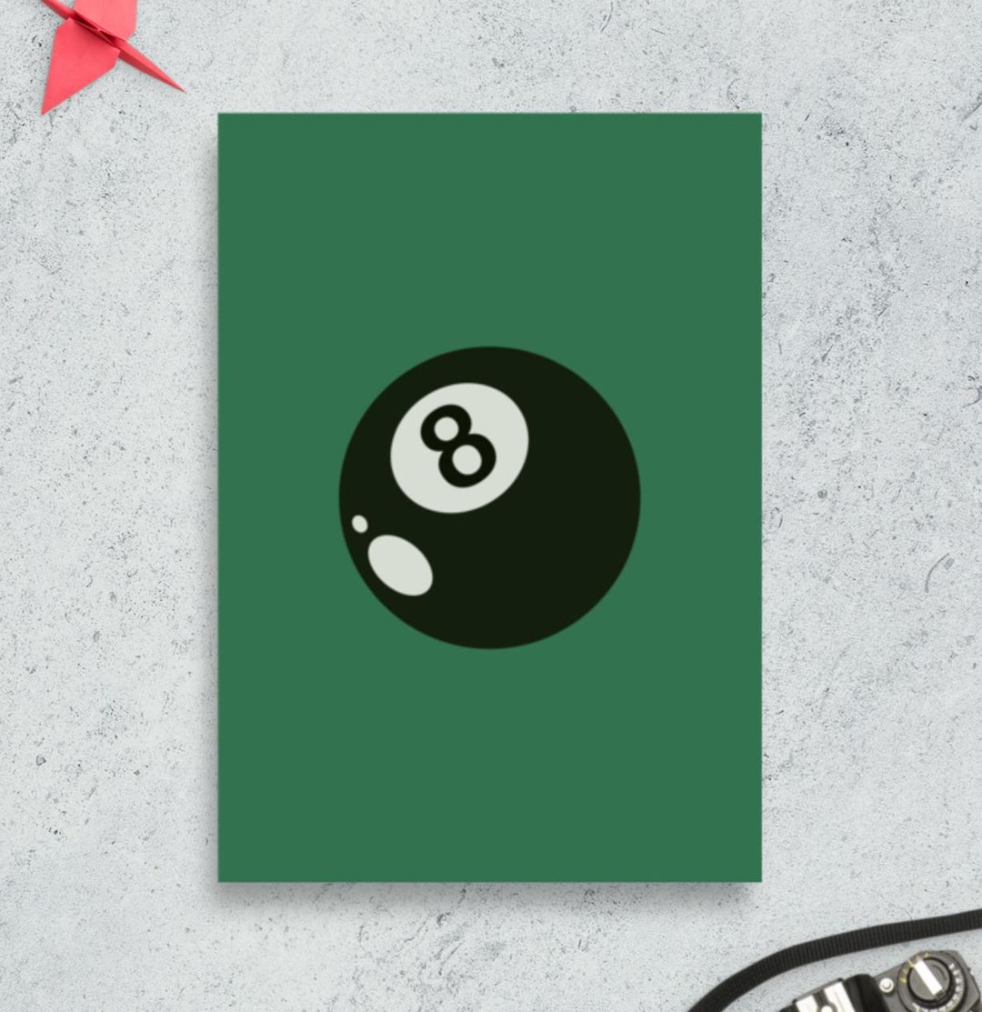 Magic 8 Ball Art Print Poster, Lucky 8 Ball, Trendy Retro 8 Ball ...
