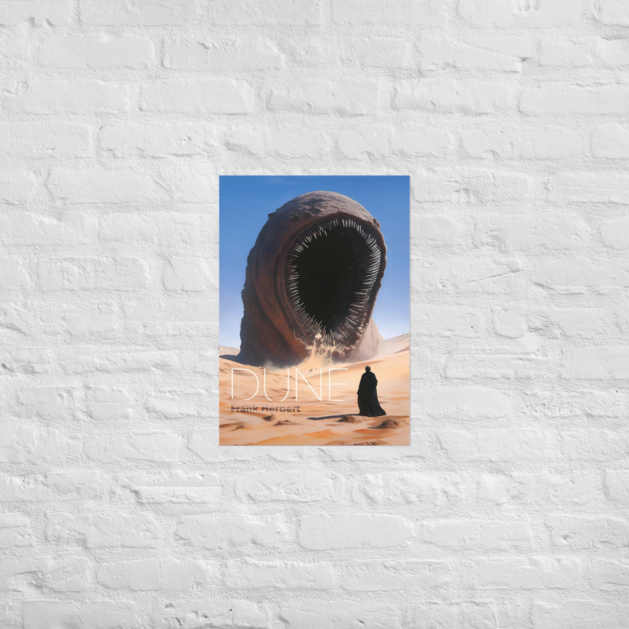 Dune Sandworm Poster, Dune Movie Poster, Frank Herbert Print, Wall Art ...