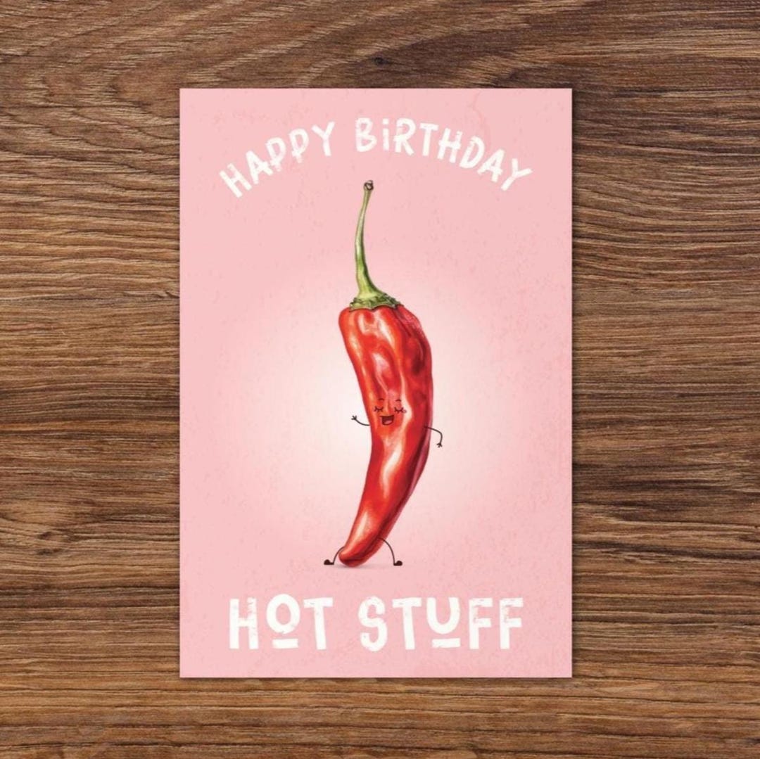 Happy Birthday Hot Stuff Card, Boyfriend Birthday Card, Girlfriend ...
