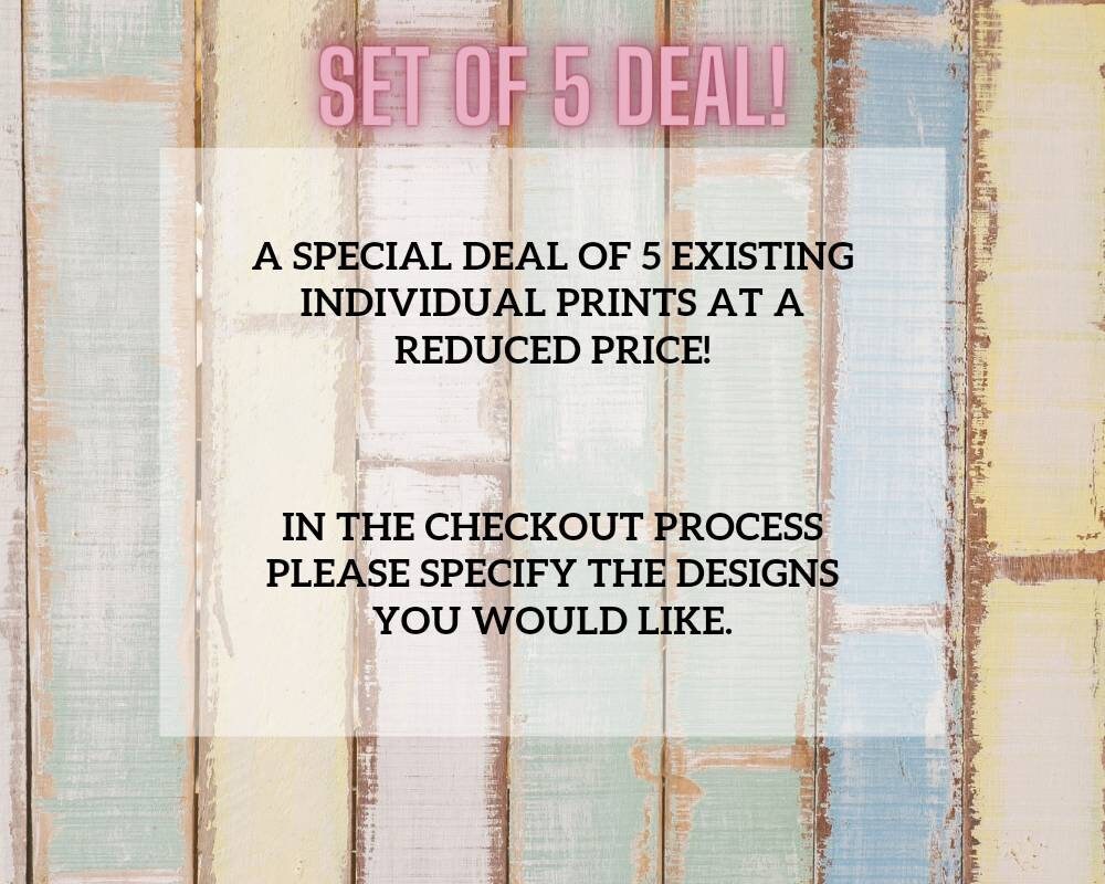 Set of 5 Deal - Etsy
