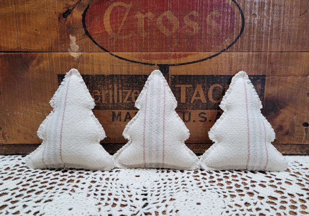 Vtg Grain Sack Tree Bowl Fillers, Set of 3, Tiered Tray Accents ...