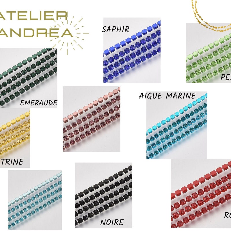 Rhinestone Chain - Etsy