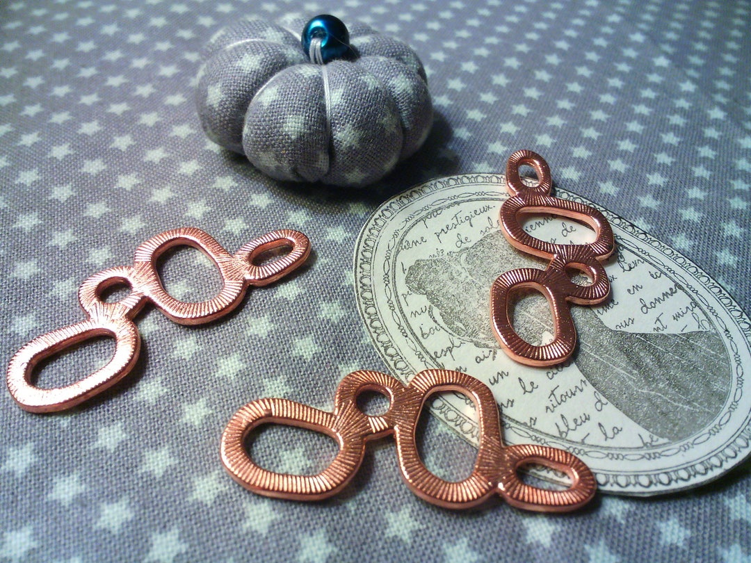 5 Pretty Brass Connectors, Rose Gold, Modern Style, Geometric Shapes ...