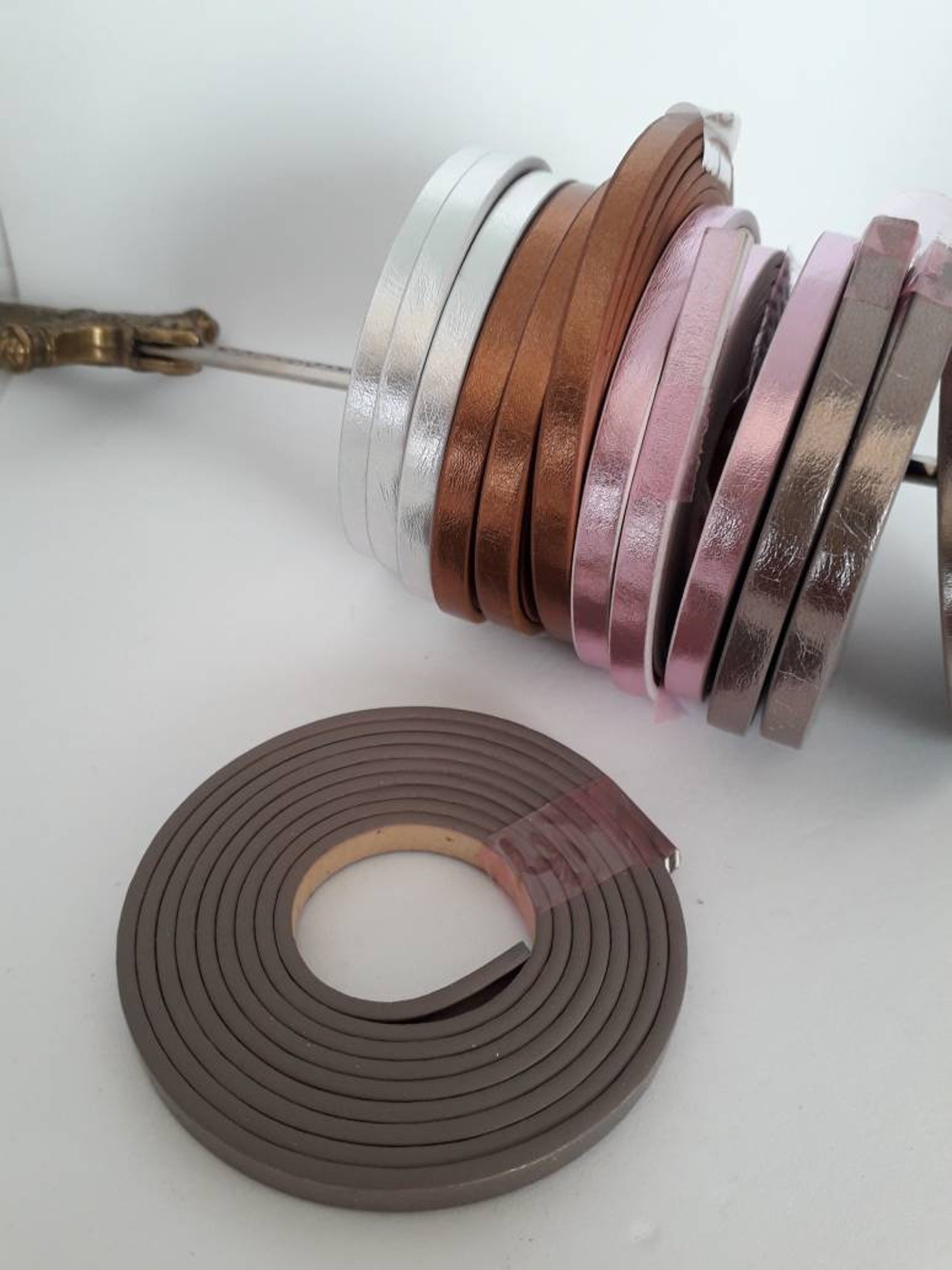 120 Cm Synthetic Leather Strap, Metal and Glitter Color, Various Colors ...