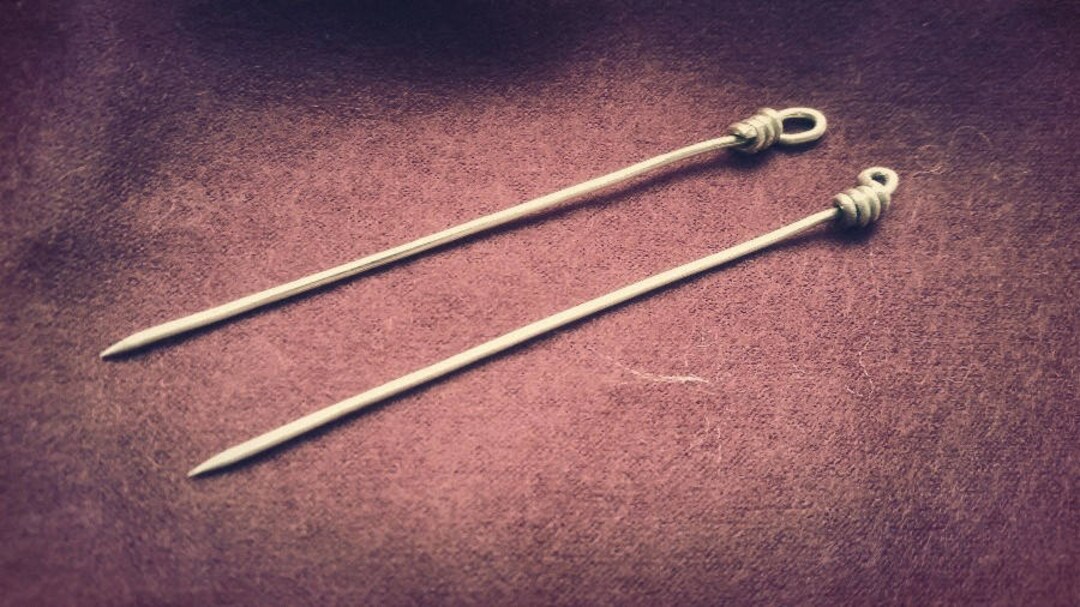 2pcs Viking Brass Sewing Pin, Style NR. 2 ,reenactment Viking Sewing ...