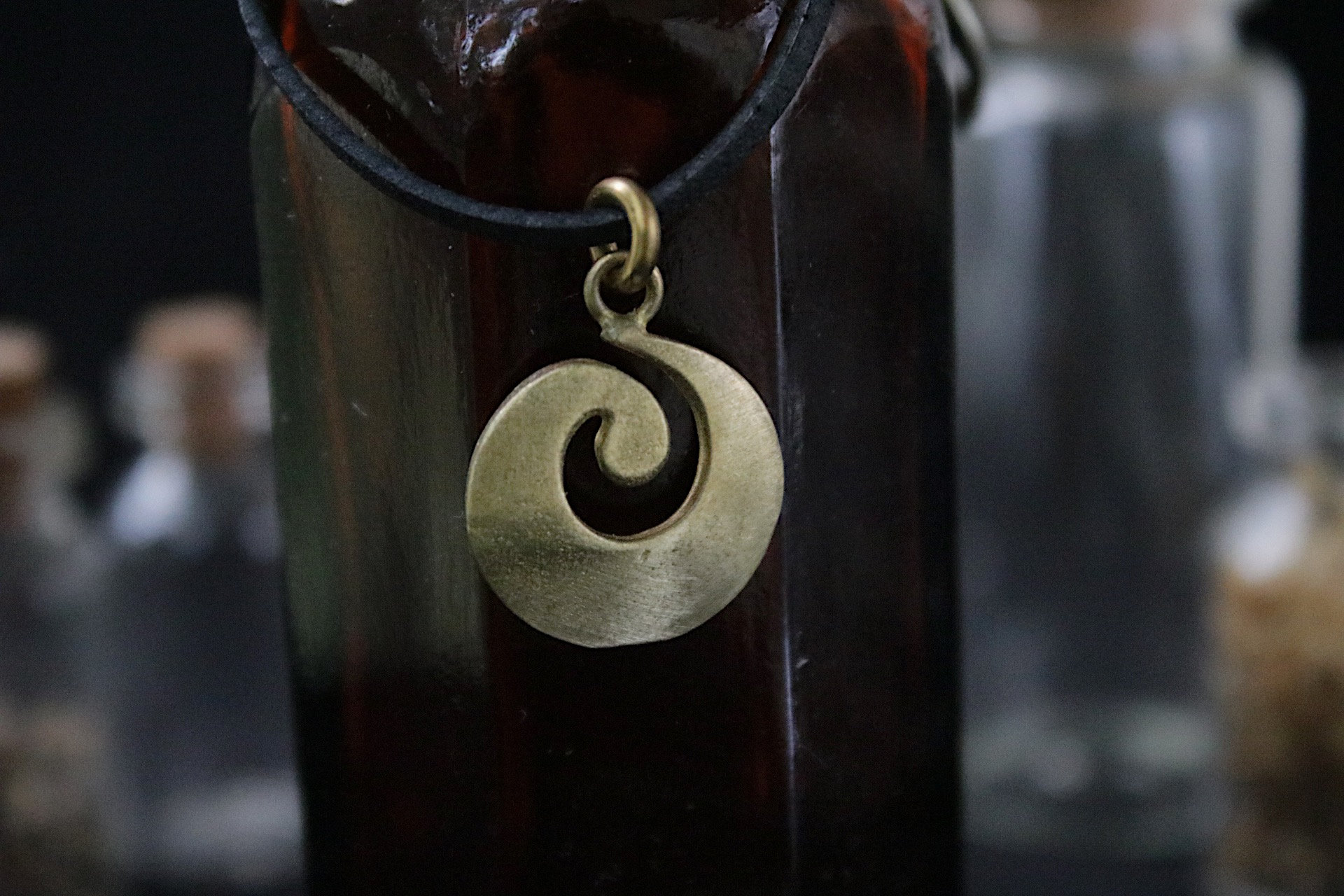 Brass Swirl Pendant. Spiral Movement Jewellery. Sun Medieval Sign ...