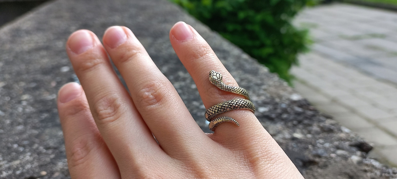 Brass Tribal Snake Ring Grass-snake Ancient Ring - Etsy