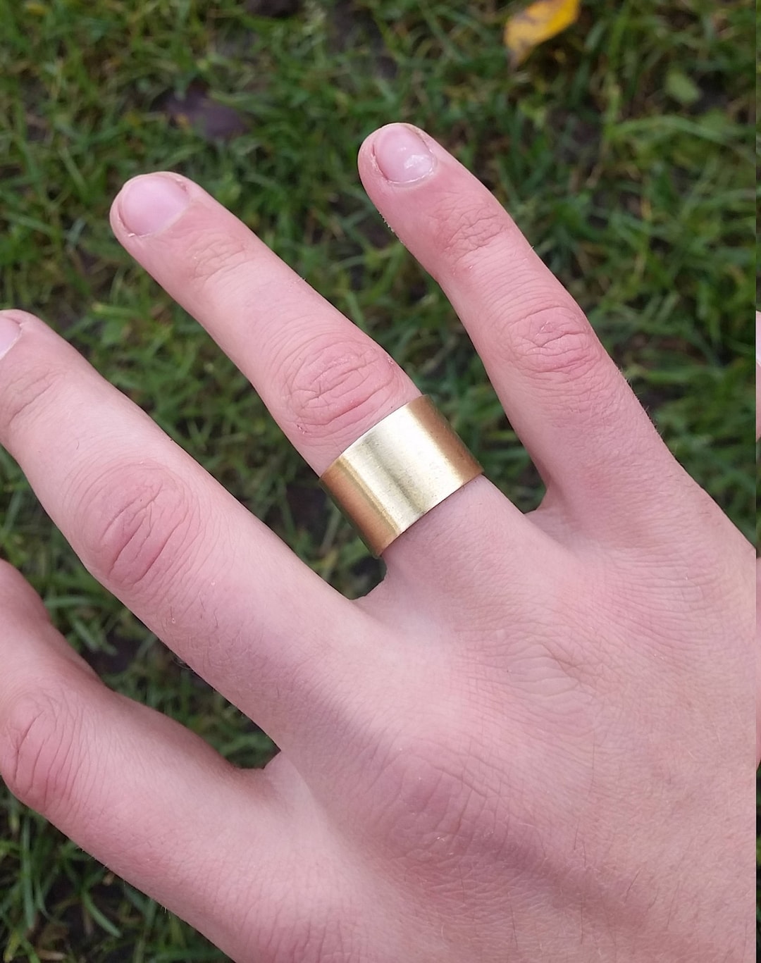 Adjustable Solid Brass Ring, Simple Tribal Ancient Viking Ring, Nordic ...