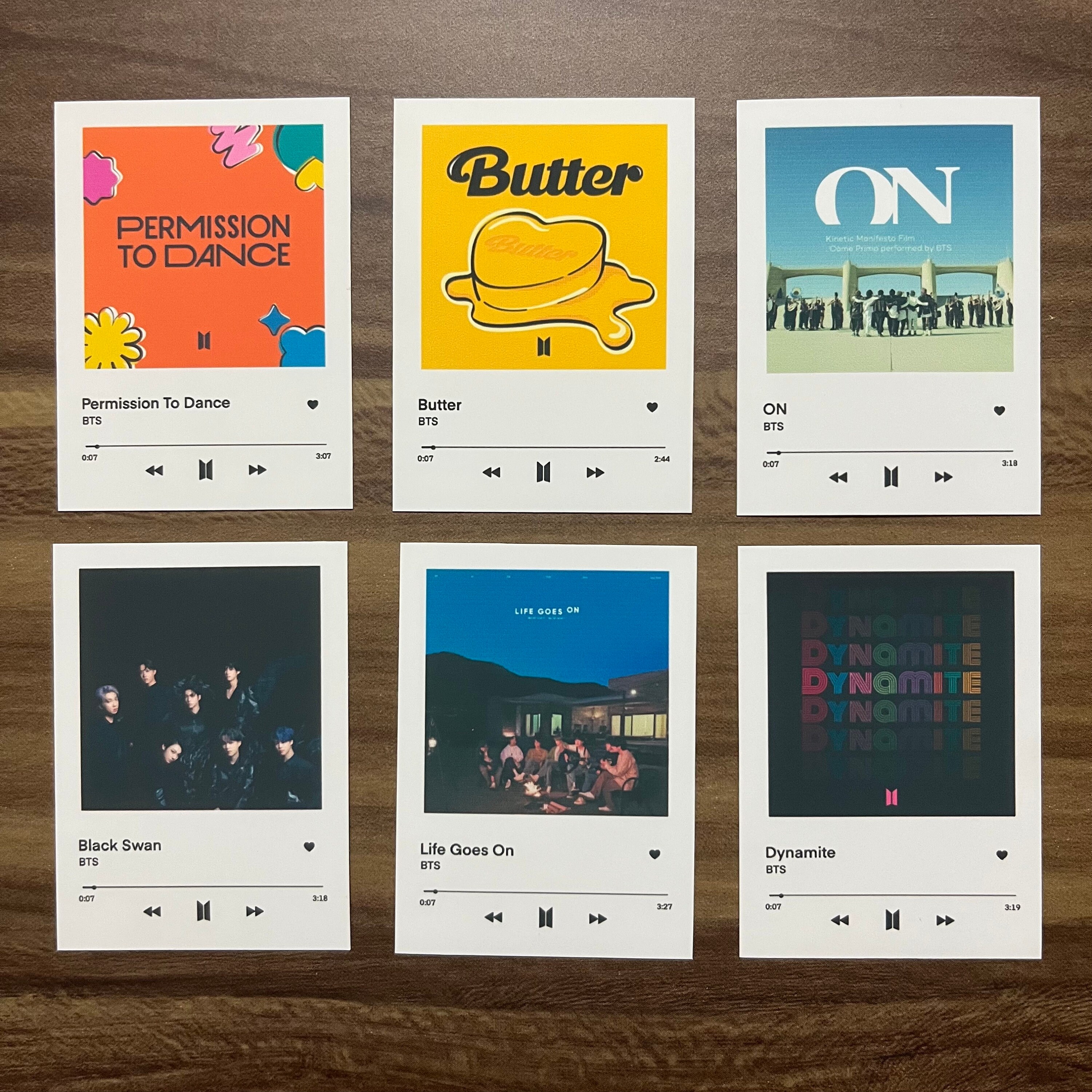 BTS Spotify Stickers BTS Sticker Permission to Dance, Butter, ON, Black Swan, Life Goes On ...