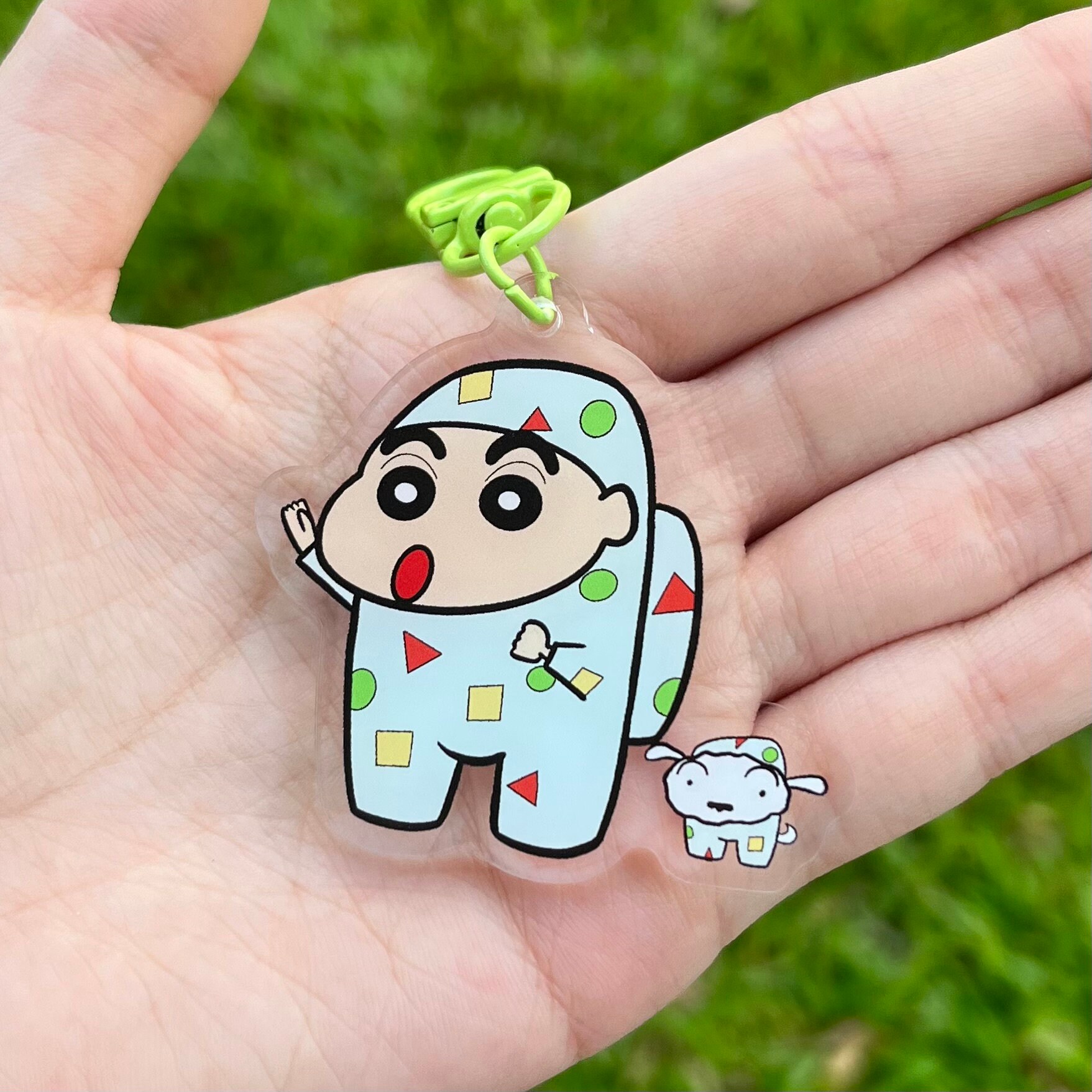 Crayon Shin Chan Keychain Crayon Shin Chan X Snorlax Acrylic Keychain ...