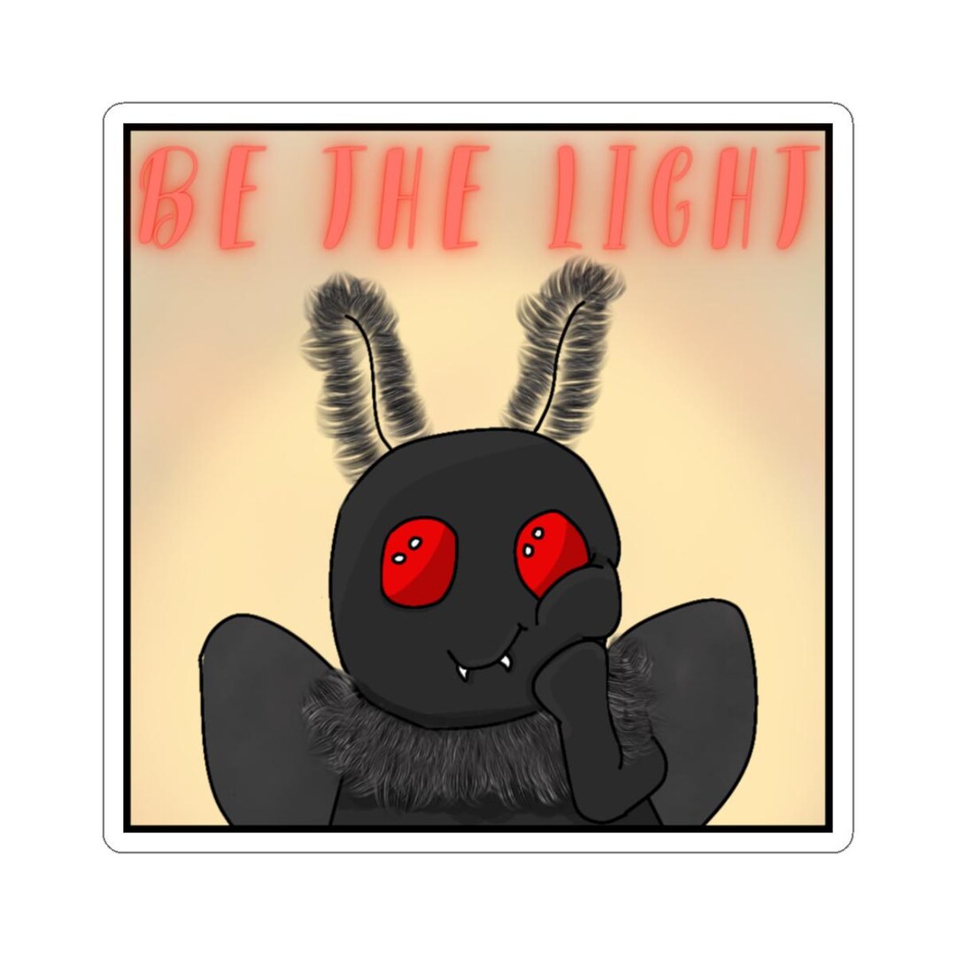 Mothman 'be the Light' Vinyl Sticker - Etsy