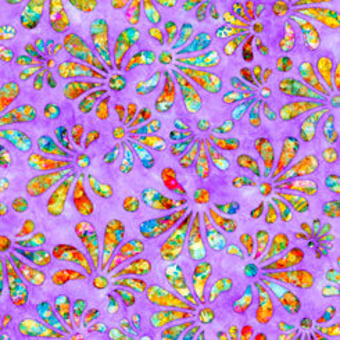 Patchwork Fabric, QT, Nuanced Purple, Multicolored Petals, 100% Cotton, REF PURPLE/V - Etsy