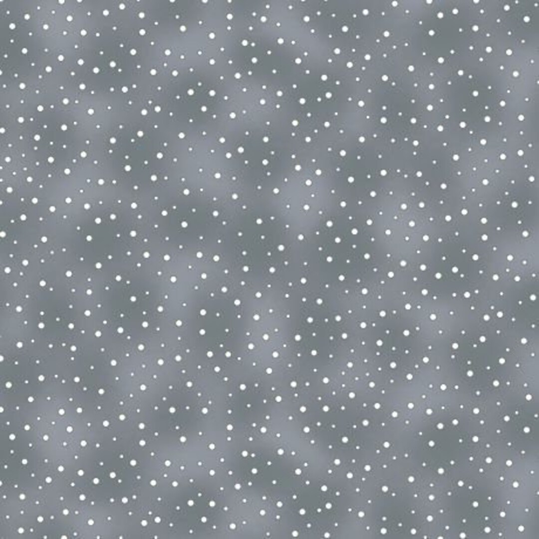 Patchwork Fabric, 100% Cotton, Stof, Basic Mouse Grey, White Dots, Very ...