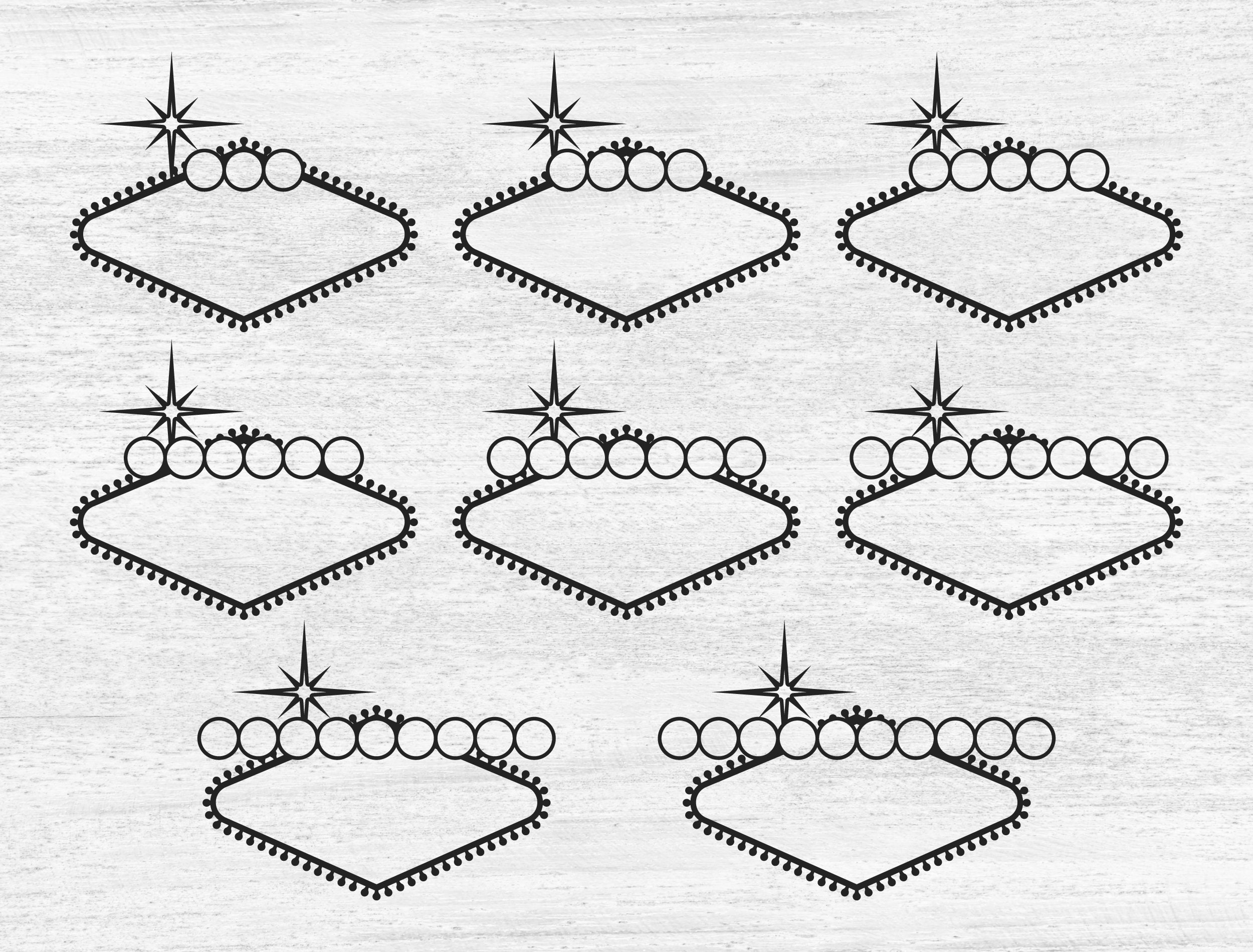 Design #001 | SVG, EPS, PNG | Fabulous Las Vegas Frame - Etsy