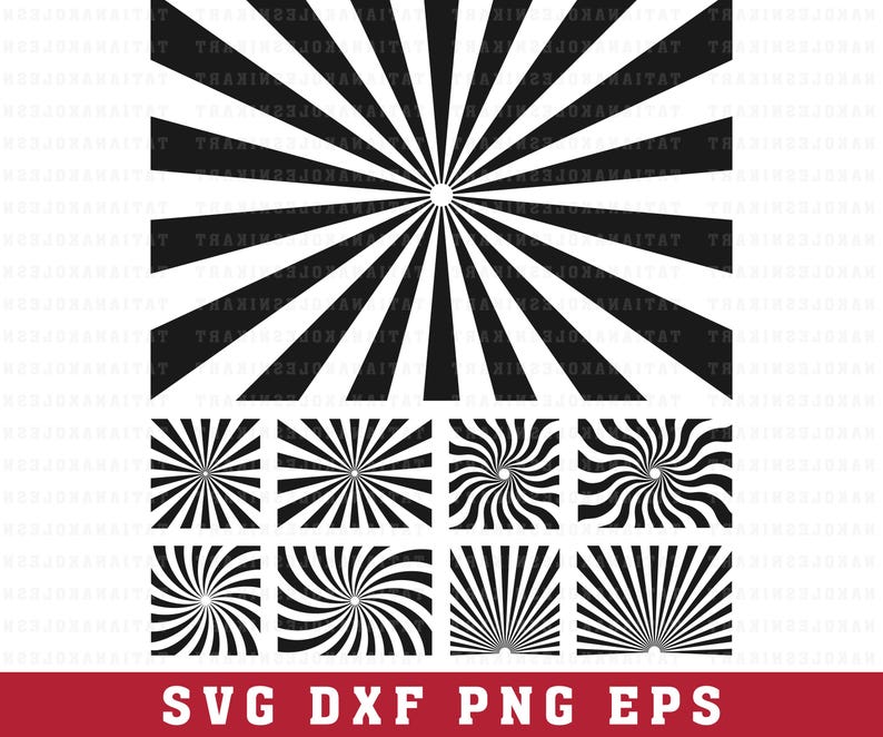 Sunburst SVG , DXF , EPS , Png , Clipart | Printable. Cricut Cut Files ...