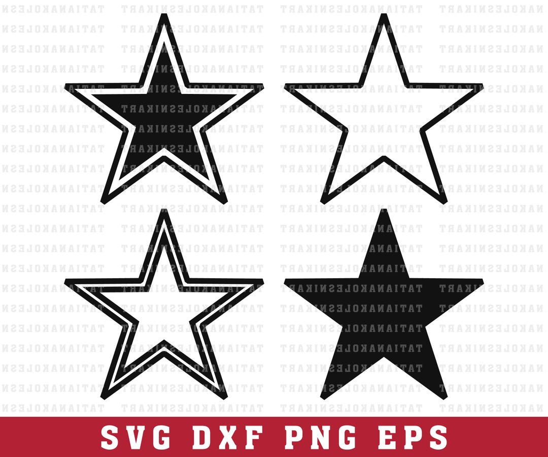 Svg étoile, svg double étoile, SVG, PNG, DXF, eps. Téléchargement ...