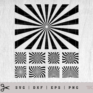 Sunburst SVG , DXF , EPS , Png , Clipart Printable. Cricut Cut Files ...