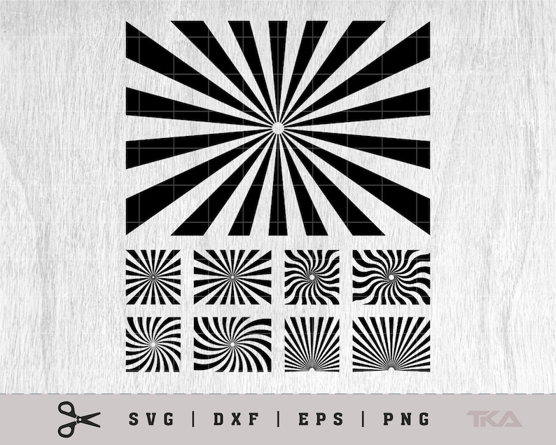 Sunburst SVG , DXF , EPS , Png , Clipart Printable. Cricut Cut Files ...