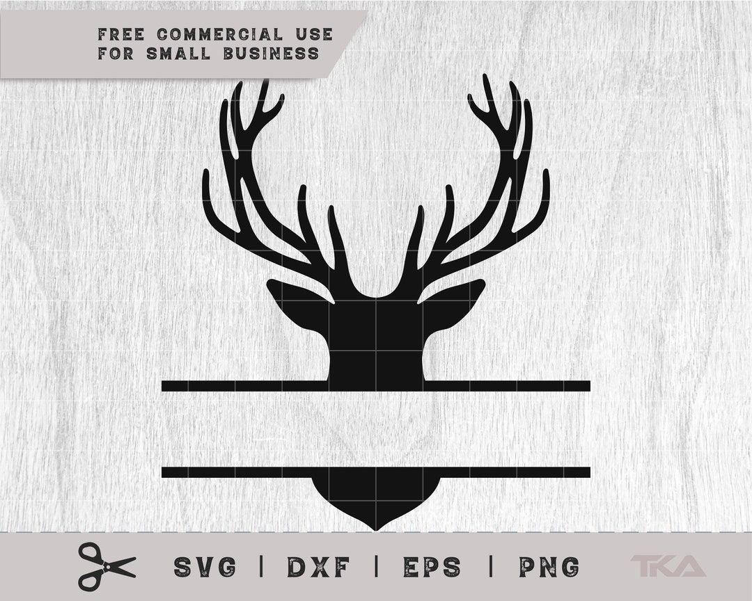 Deer Split Monogram | SVG , DXF , EPS , Png , Clipart | Cricut Cut ...