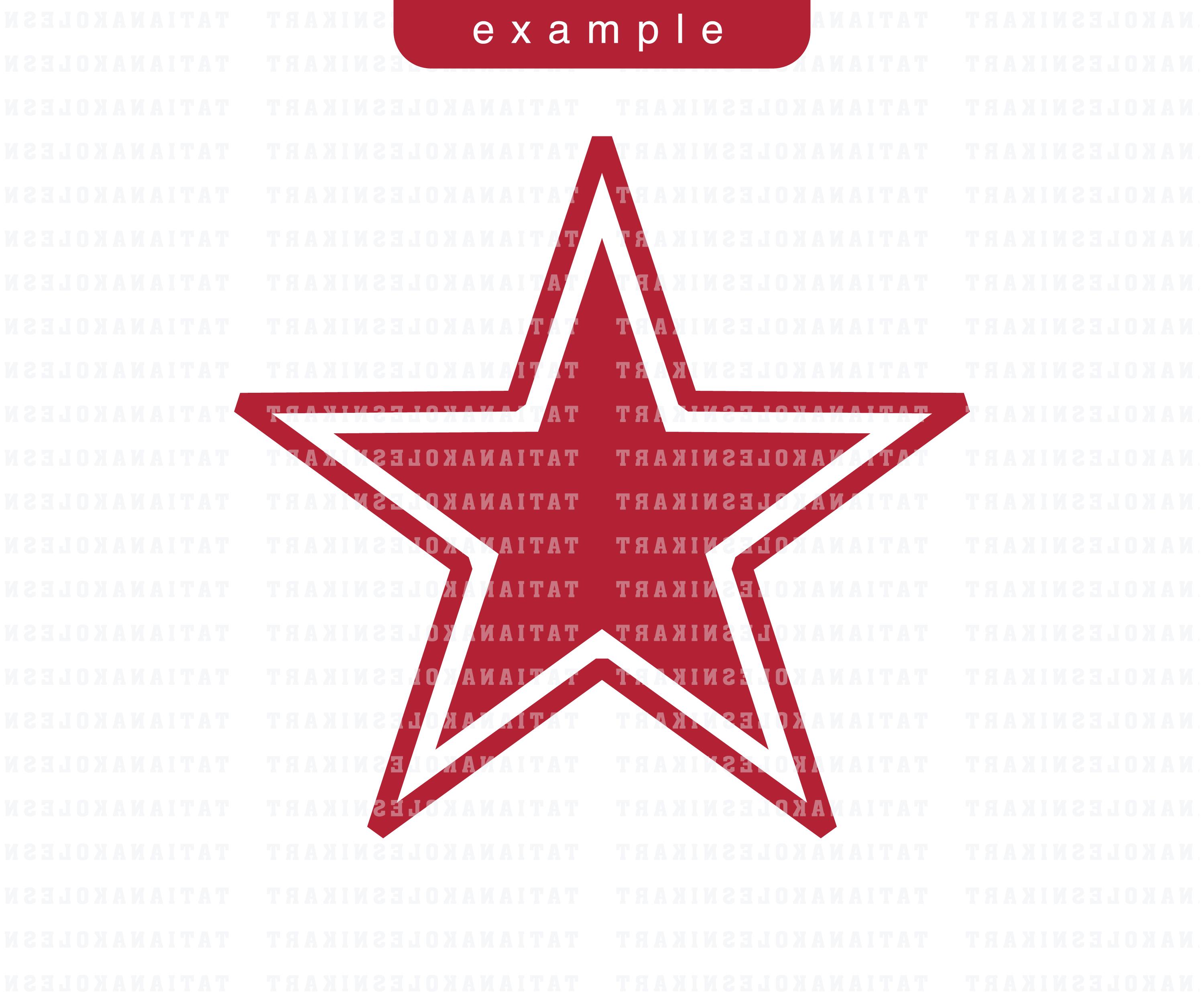 Star Svg, Double Star Svg, SVG, PNG, DXF, Eps. Digital Download, Cut ...
