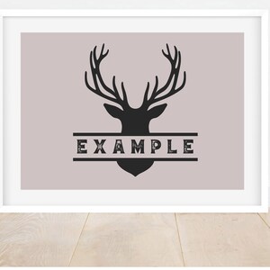 Deer Split Monogram | SVG , DXF , EPS , Png , Clipart | Cricut Cut ...
