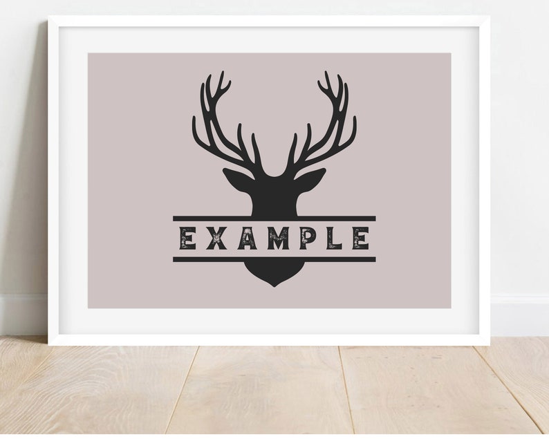 Deer Split Monogram | SVG , DXF , EPS , Png , Clipart | Cricut Cut ...