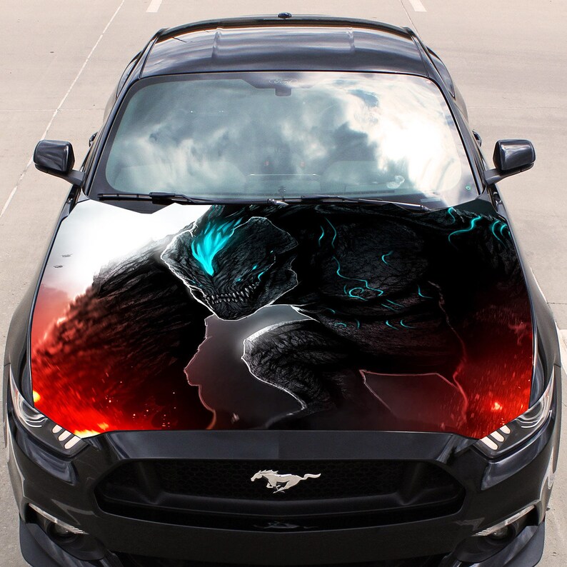 Vinyl Car Hood Wrap Full Color Graphics Decal Angry Giant | Etsy