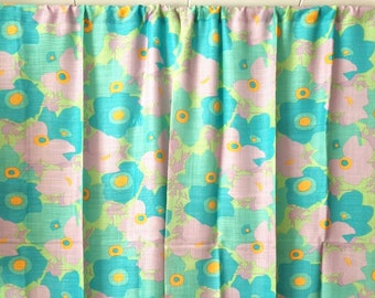 Retro Green Curtains | Etsy