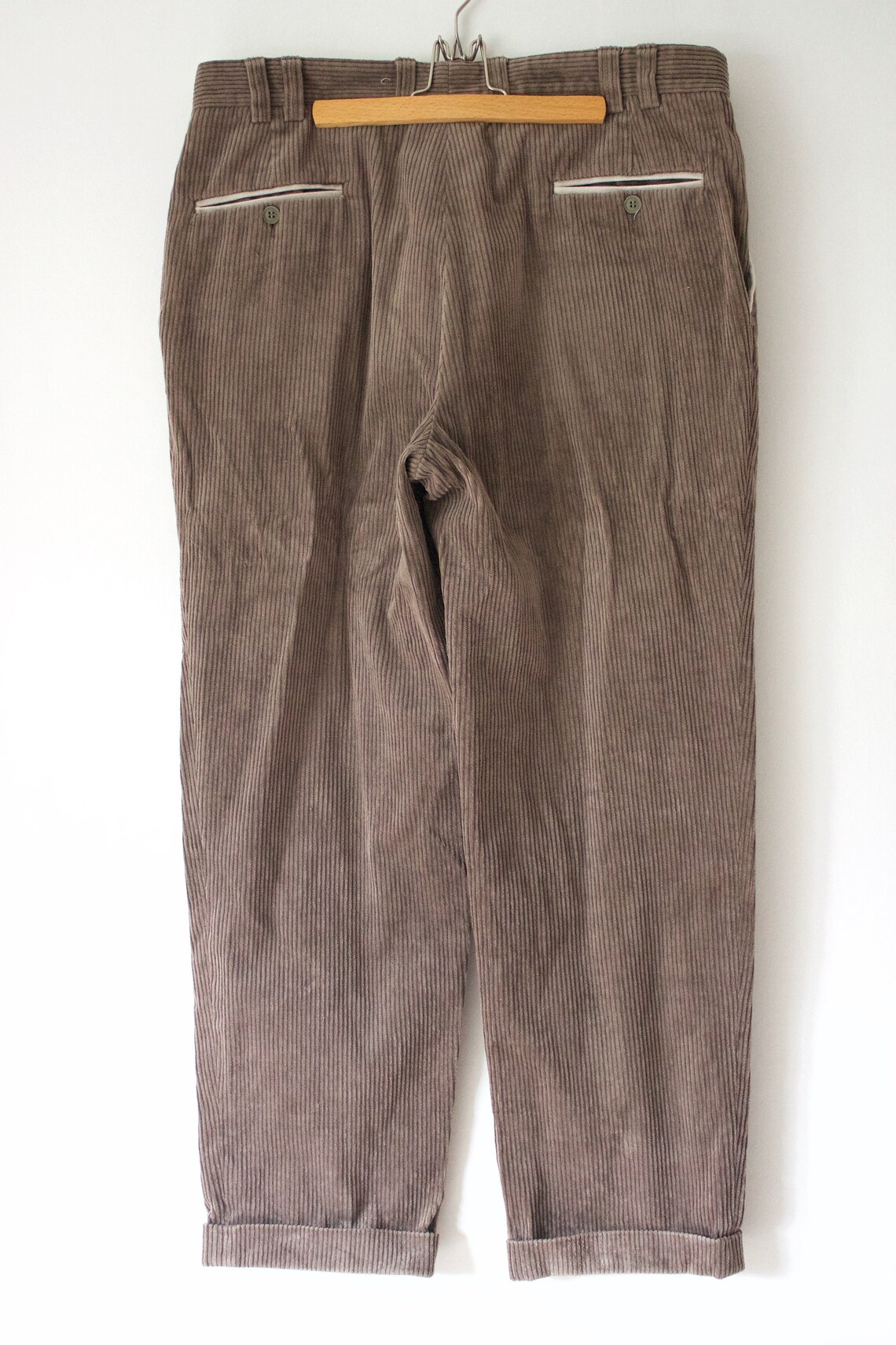 Vintage Men's Corduroy Brown Pants // Brown Cord Trousers | Etsy