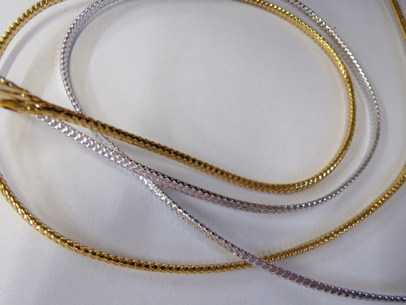 2mm Gold Silver Cord Metallic Braided Cord Lurex Cord - Etsy